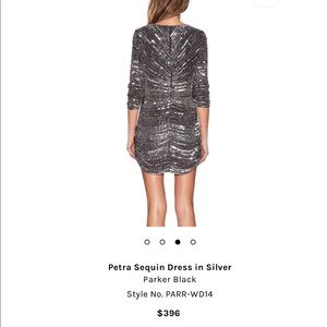 Parker | Dresses | Nwt Parker Petra Metallic Silver Sequin Dress | Poshmark